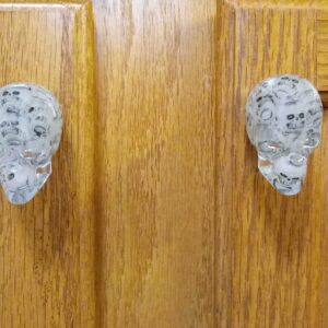 Glow in the Dark Skull Cabinet Knobs Gothic Halloween Metal Rock Witchy Handles Drawer Occult Grunge Skeleton Spooky Pirate Halloween Pulls