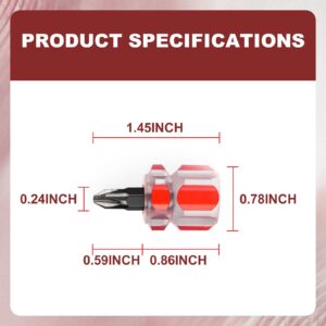 4PCS YAFIYGI Short Screwdriver Set Mini Stubby 1 Phillips and 1 Crew Suitable for Tight Spaces & DIY Repairs A must Have For Every Toolbox Sewing Machine Maintenance Performance Tool