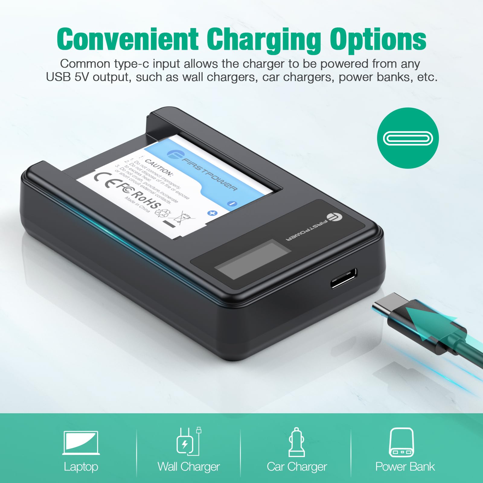 FirstPower NB-11L NB-11LH Battery and USB Charger for Canon PowerShot Elph 180 Elph 360 Elph 110 Elph 130 Elph 135 Elph 150 Elph 190 Elph 320 Elph 340 Elph 350, A4000 SX420 SX410 SX400 and More