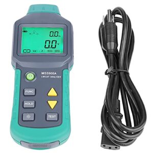 AC 100-240V LCD Circuit Analyzer TRMS AC Voltag Circuit Analyzer With Voltage GFCI RCD Tester fpr Electrician Factory(110V US Plug)