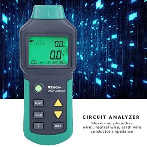 AC 100-240V LCD Circuit Analyzer TRMS AC Voltag Circuit Analyzer With Voltage GFCI RCD Tester fpr Electrician Factory(110V US Plug)