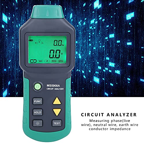 AC 100-240V LCD Circuit Analyzer TRMS AC Voltag Circuit Analyzer With Voltage GFCI RCD Tester fpr Electrician Factory(110V US Plug)