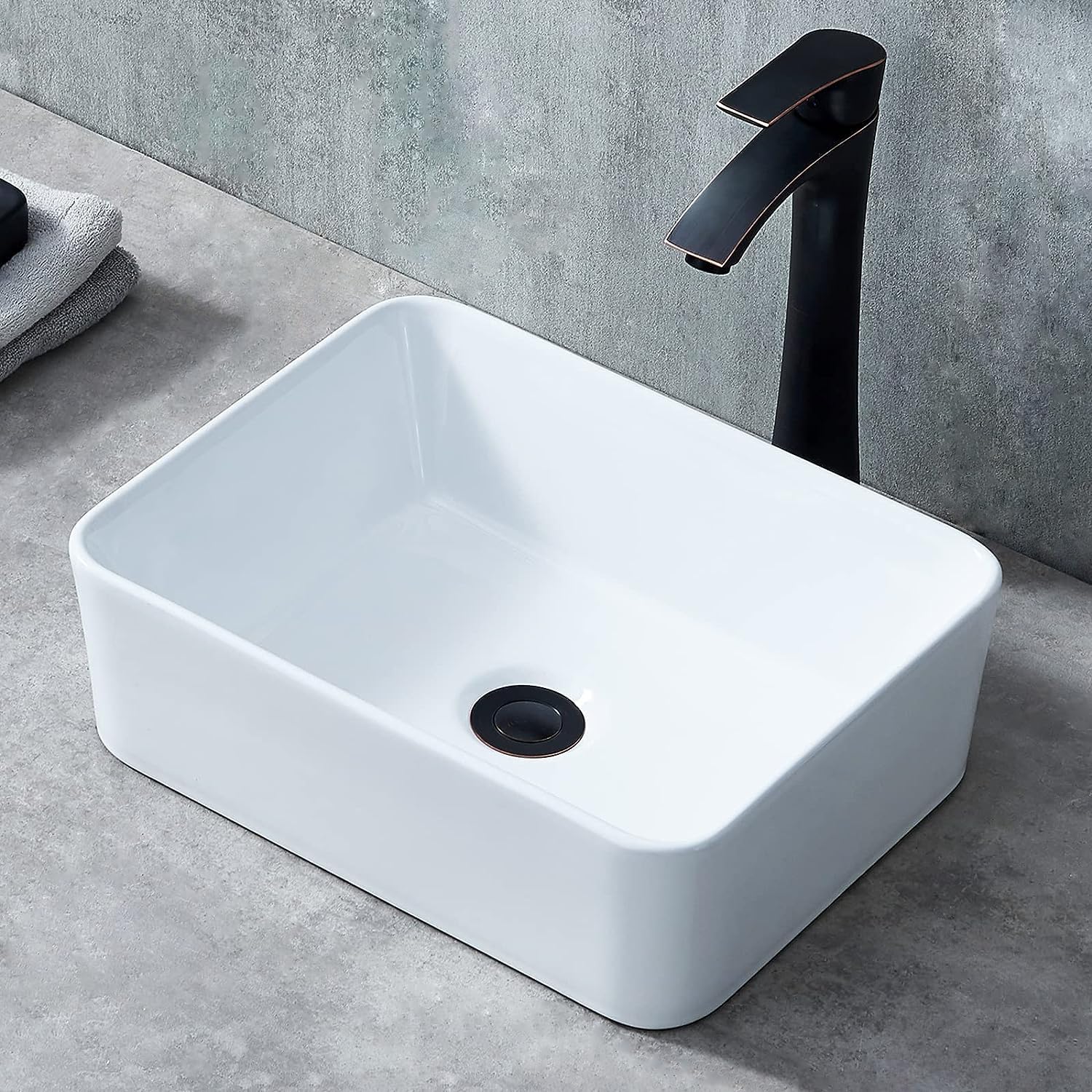 Ufaucet 16x12 Ceramic Vessel Sink