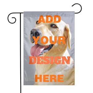 custom garden flag personalized double side flags add your image text logo home spring summer decor yard flag banners for indoor outdoor size 12 x 18 inch