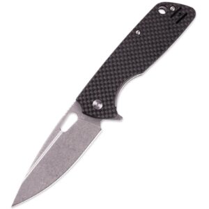 qygmgs remette folding knife, carbon fiber handle, d2 steel wear-resistant blade,flipper assisted opening knife, edc outdoor camping pocket knife for men