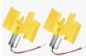 swonvi 2 pcs dc 0.1v-5.5v 100-6000rpm micro vertical wind turbines, small motor wind blades generator for diy