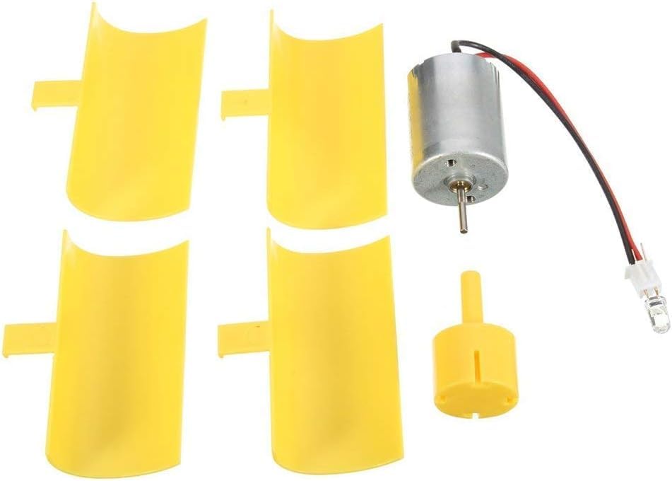 SWONVI 2 Pcs DC 0.1V-5.5V 100-6000RPM Micro Vertical Wind Turbines, Small Motor Wind Blades Generator for DIY