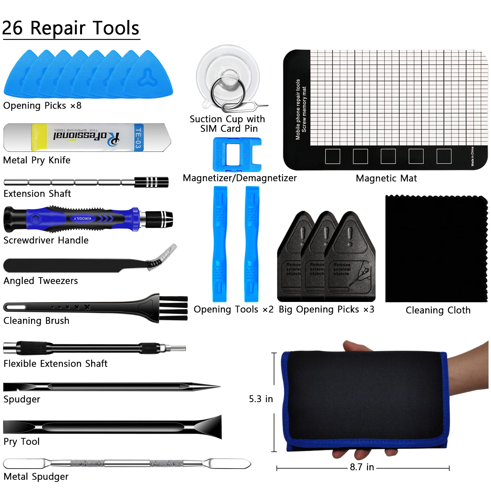 150 in 1 Precision Screwdriver Set, Computer, Laptop, Electronics Repair Tool Kit for PC MacBook Cell Phone iPhone Nintendo Switch PS4 Xbox Controller(Blue)