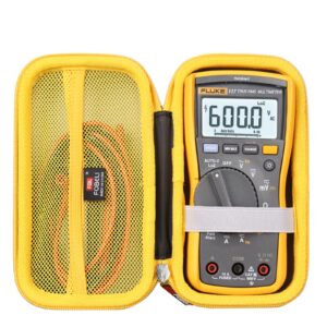 fblfobeli eva travel carrying case for fluke 117 115 116 114 113 digital multimeter, storage organizer bag (case only)