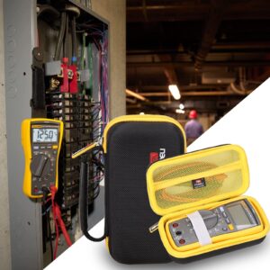 FBLFOBELI EVA Travel Carrying Case for Fluke 117 115 116 114 113 Digital Multimeter, Storage Organizer Bag (Case Only)