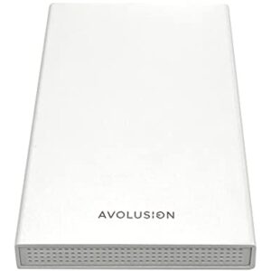 Avolusion HD250U3-WH 2TB USB 3.0 Portable External Gaming Hard Drive - White (for PS5, Pre-Formatted) - 2 Year Warranty