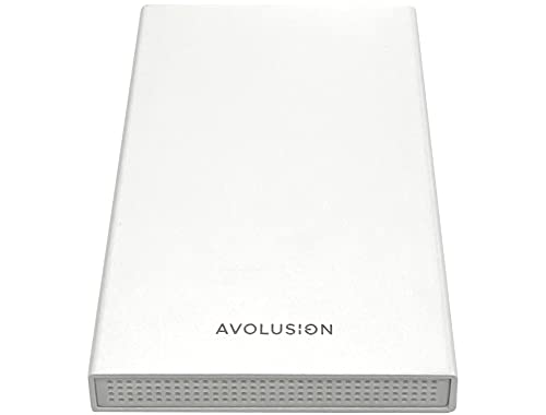 Avolusion HD250U3-WH 2TB USB 3.0 Portable External Gaming Hard Drive - White (for PS5, Pre-Formatted) - 2 Year Warranty