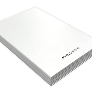 Avolusion HD250U3-WH 2TB USB 3.0 Portable External Gaming Hard Drive - White (for PS5, Pre-Formatted) - 2 Year Warranty