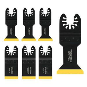 7pcs titanium oscillating multitool blades long and standard cut,metal and hard material