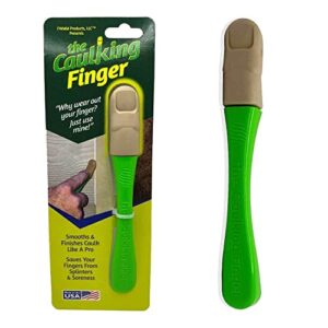 The Caulking Finger, A Caulk Smoothing Tool Providing Smooth Finishing to Caulks Like a Professional. Comfort Grip, Durable And Easy To Use. Saves Your Fingers From Splinters And Soreness