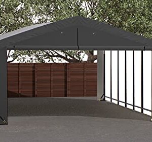 ShelterLogic ShelterTube Garage & Storage Shelter, 20' x 32' x 10' Heavy-Duty Steel Frame Wind and Snow-Load Rated Enclosure, Gray