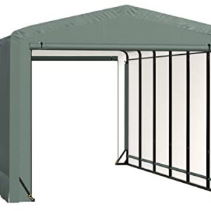 ShelterLogic ShelterTube Garage & Storage Shelter, 12' x 27' x 10' Heavy-Duty Steel Frame Wind and Snow-Load Rated Enclosure, Green