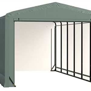 ShelterLogic ShelterTube Garage & Storage Shelter, 12' x 27' x 10' Heavy-Duty Steel Frame Wind and Snow-Load Rated Enclosure, Green