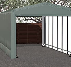 ShelterLogic ShelterTube Garage & Storage Shelter, 12' x 27' x 10' Heavy-Duty Steel Frame Wind and Snow-Load Rated Enclosure, Green