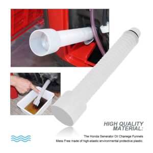 Portable Oil Change Funnel Refueling Pipe Plastic Fit for Honda Generator EU1000i, EU3000i Handi, SD2000i,EB2800i, EG2800i