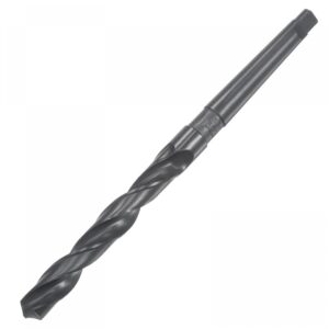 uxcell 13.2mm twist bit jobber drill bit with mt1 morse taper shank, 95mm flute length high-speed steel black oxide taper shank drill bits