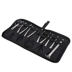 Bonsai Tool Set, 6 Pieces Bonsai Bonsai Tree Tool Kit Stainless Steel with Storage Bag Starter Trimming Care Kit Garden Cutting Tools for Loosen Soil Cutting Leaves