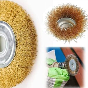 Wire Brush Wheel Cup Brush Set,12 Pack Coarse Crimped 1/4 Inch Shank Wire Wheel for Drill Attachment