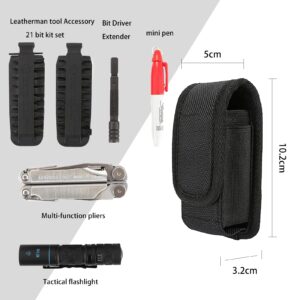 Multitool Sheath,EDC Pouch,Multi Tool Holster for Belt,EDC Belt Organizer for Pen/Flashlight/Folding Knife,Tactical Tool Pouch Accessories,Knife Sheath for Wave Surge Raptor Case,Belt Pouch for Men