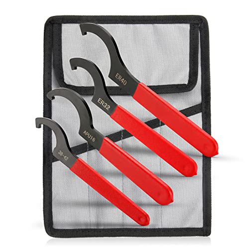 Sarakshop 4Pcs Coilover Spanner Wrench Set, Professional Sturdy Universal Adjustment Wrench, Carbon Steel, Rubber