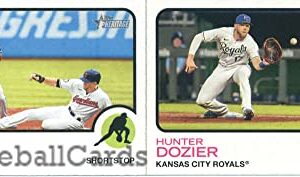 2022 Topps Heritage Kansas City Royals Team Set of 11 Cards: Adalberto Mondesi(#5), Andrew Benintendi(#30), Whit Merrifield(#89), Mike Minor(#102), Jackson Kowar(#155), Carlos Santana(#191), Emmanuel Rivera(#192), Nicky Lopez(#260), Salvador Perez(#267),