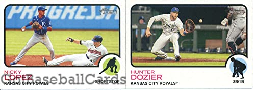 2022 Topps Heritage Kansas City Royals Team Set of 11 Cards: Adalberto Mondesi(#5), Andrew Benintendi(#30), Whit Merrifield(#89), Mike Minor(#102), Jackson Kowar(#155), Carlos Santana(#191), Emmanuel Rivera(#192), Nicky Lopez(#260), Salvador Perez(#267),