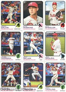 2022 topps heritage philadelphia phillies team set of 12 cards: odubel herrera(#60), brad miller(#108), jean segura(#117), j.t. realmuto(#124), bryce harper(#245), didi gregorius(#285), matt vierling(#292), freddy galvis(#302), aaron nola(#319), rhys hosk