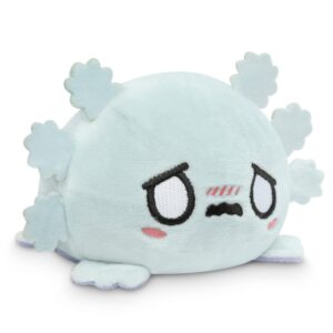 teeturtle - the original reversible axolotl plushie - light blue + purple - cute sensory fidget stuffed animals that show your mood