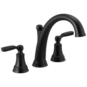 delta faucet t2732-bl woodhurst roman tub, matte black