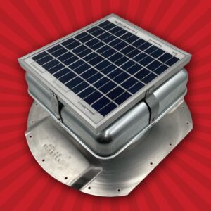 Solar Mega RoofBlaster for Conex Containers with 6.5" ribs (Galvanized) | Solar Roof Vent | Solar Roof Fan | Exhaust Fan