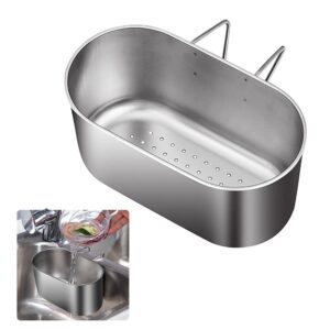 sink strainer colander drain basket, multifunction sink strainer colander stainless steel food catcher strainer for kitchen waste, vegetable, fruits (style 2)