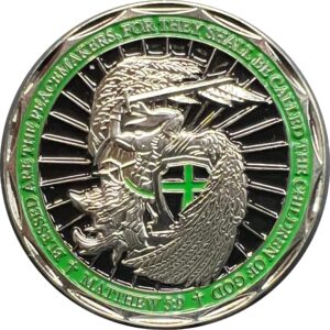 gl3-007 saint michael police prayer challenge coin thin green line army marines cbp border patrol st. michael protect us