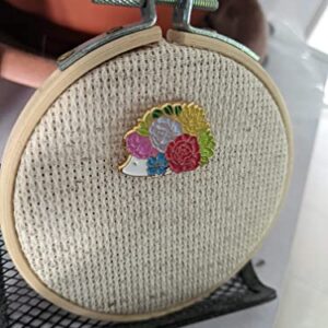 Floral Hedgehog Minder for Cross Stitch & Embroidery