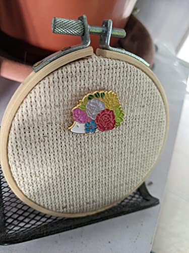 Floral Hedgehog Minder for Cross Stitch & Embroidery