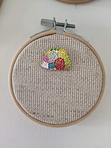 Floral Hedgehog Minder for Cross Stitch & Embroidery