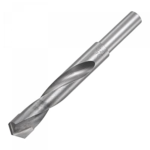 uxcell 17mm Reduced Shank Cemented Carbide Twist Drill Bits for Hardened Steel Stainless Steel, 1/2 Inch Straight Shank