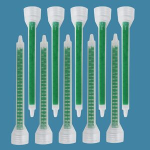 Epoxy Mixing Nozzle Static Mixing Nozzle Adhesive Cartridges Tip Mixer Nozzles (1:1/1:2ratio) 24 Element,10Pieces