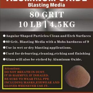 Aluminum Oxide - 10 LBS - Medium to Fine Sand Blasting Abrasive Media for Blasting Cabinet or Blasting Guns. #80 GRIT