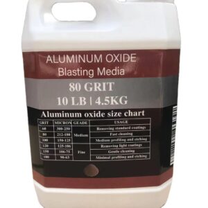 Aluminum Oxide - 10 LBS - Medium to Fine Sand Blasting Abrasive Media for Blasting Cabinet or Blasting Guns. #80 GRIT