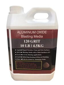 aluminum oxide - 10 lbs - medium to fine sand blasting abrasive media for blasting cabinet or blasting guns. #120 grit