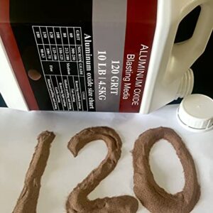 Aluminum Oxide - 10 LBS - Medium to Fine Sand Blasting Abrasive Media for Blasting Cabinet or Blasting Guns. #120 GRIT