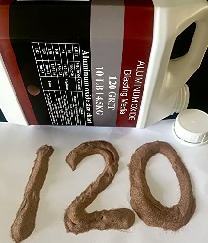 Aluminum Oxide - 10 LBS - Medium to Fine Sand Blasting Abrasive Media for Blasting Cabinet or Blasting Guns. #120 GRIT