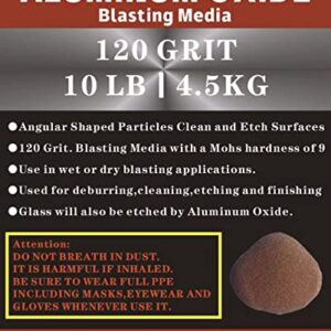 Aluminum Oxide - 10 LBS - Medium to Fine Sand Blasting Abrasive Media for Blasting Cabinet or Blasting Guns. #120 GRIT