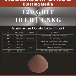 Aluminum Oxide - 10 LBS - Medium to Fine Sand Blasting Abrasive Media for Blasting Cabinet or Blasting Guns. #120 GRIT