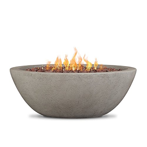 Afuera Living Contemporary Propane Fire Bowl in Glacier Gray